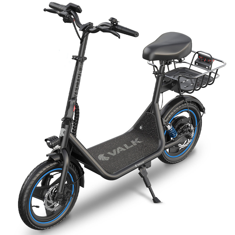 VALK Electric Scooter with Seat, 30km Range, Disc brakes, 14" Tyres, M