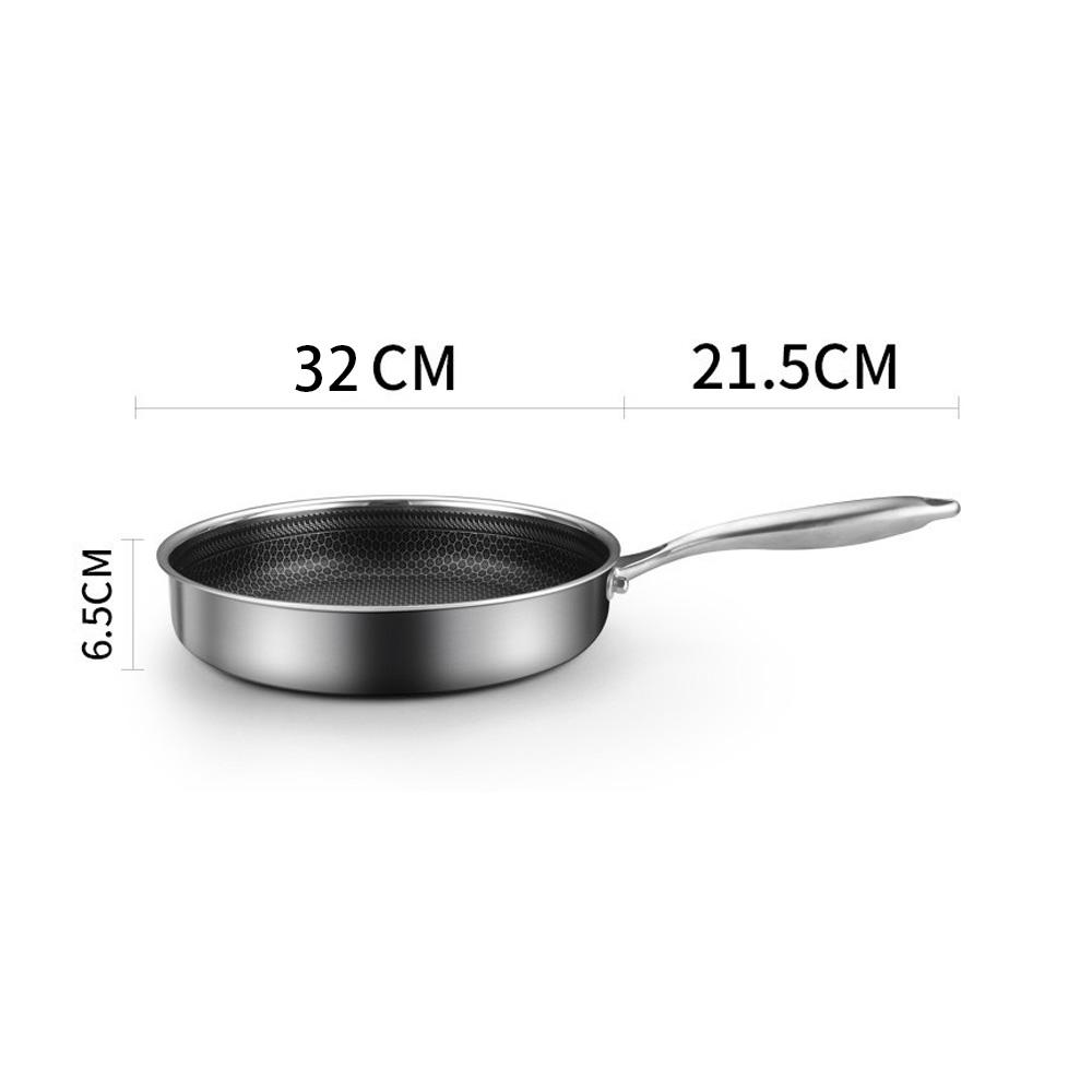 316 Stainless Steel Frying Pan Non-Stick Cooking Frypan Cookware 32cm