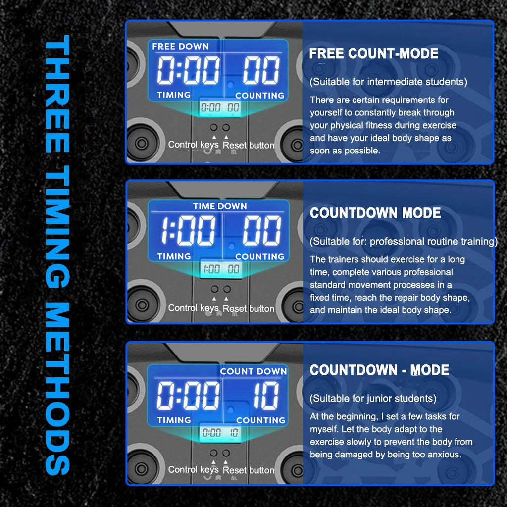 Smart Push-Up Bar with Counter & Timer – Foldable Home Workout Board f