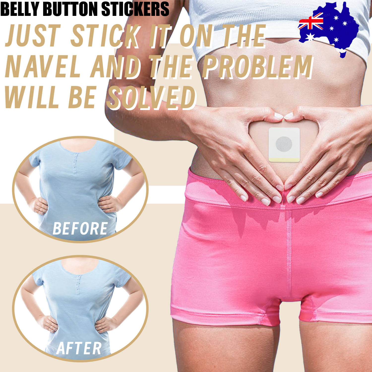 Lazy Belly Button Stick Firming Thigh Muscles Body Skin Belly Belly Sl