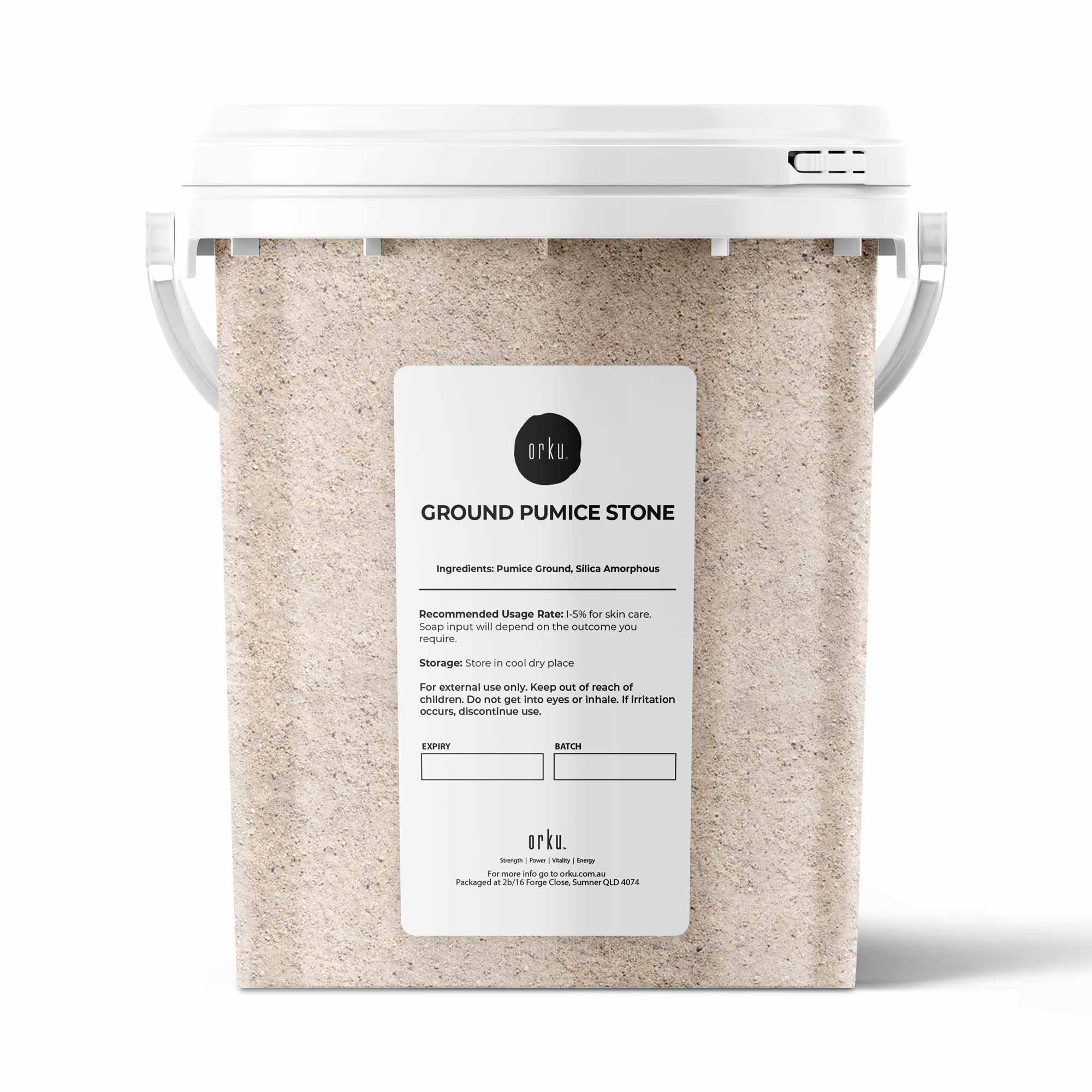 1.3Kg Ground Pumice Stone Granular Powder Tub Exfoliant Body Scrub Soa