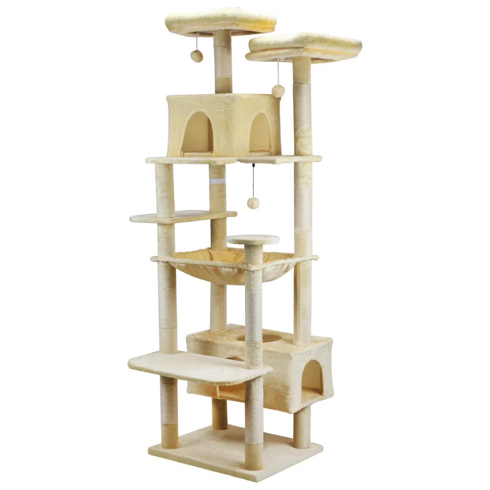 VaKa 184cm Road Cat Tree Tower Scratching Post Scratcher Condo with Bi