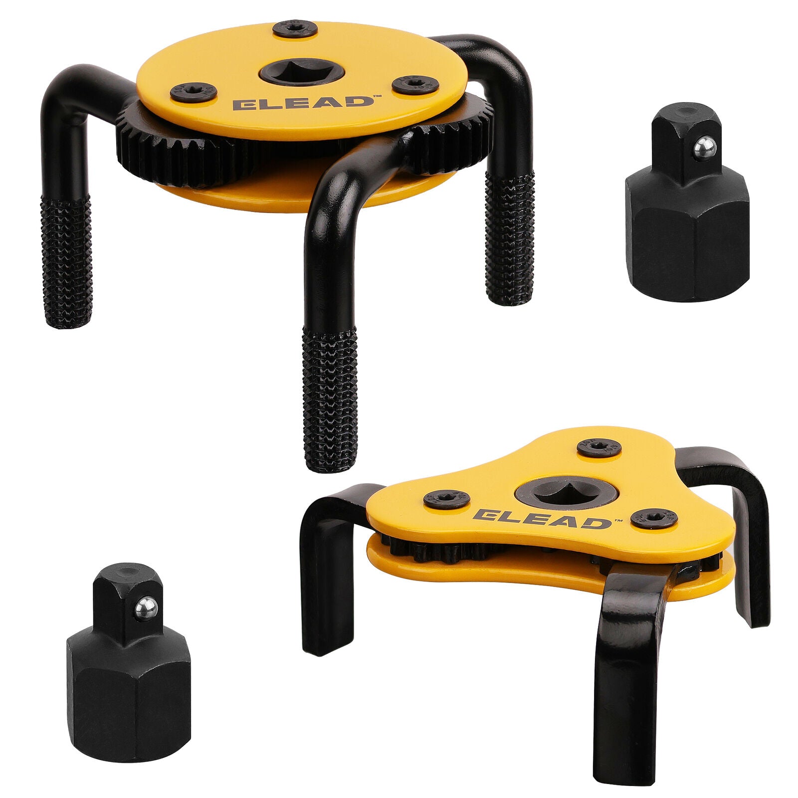 ELEAD 2Pcs Oil Filter Wrench Set Adjustable Oil Filter Change Set Engi