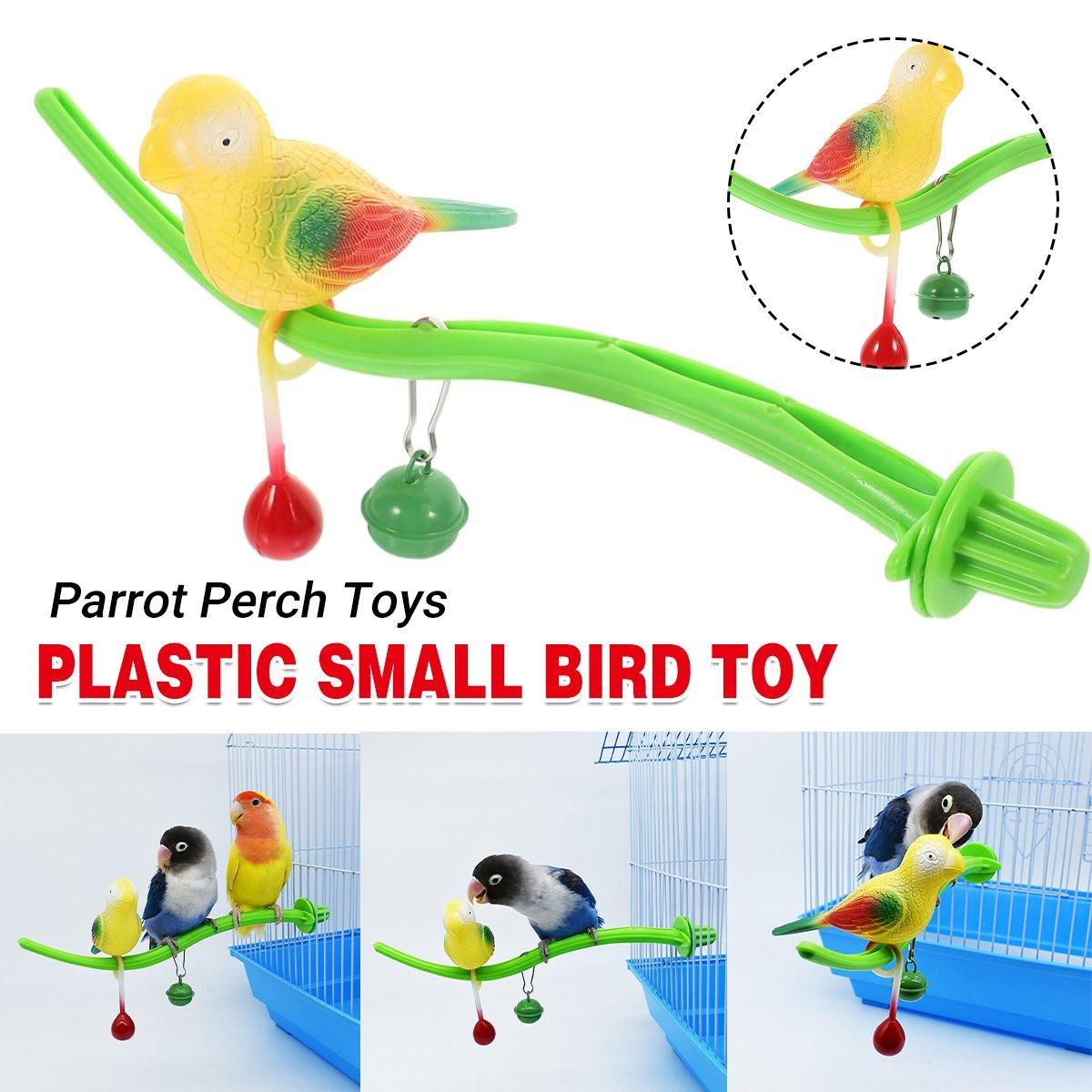 Parrot Relieve Boredom Stand Pole Rack Chew Play Simulation Fake Bird