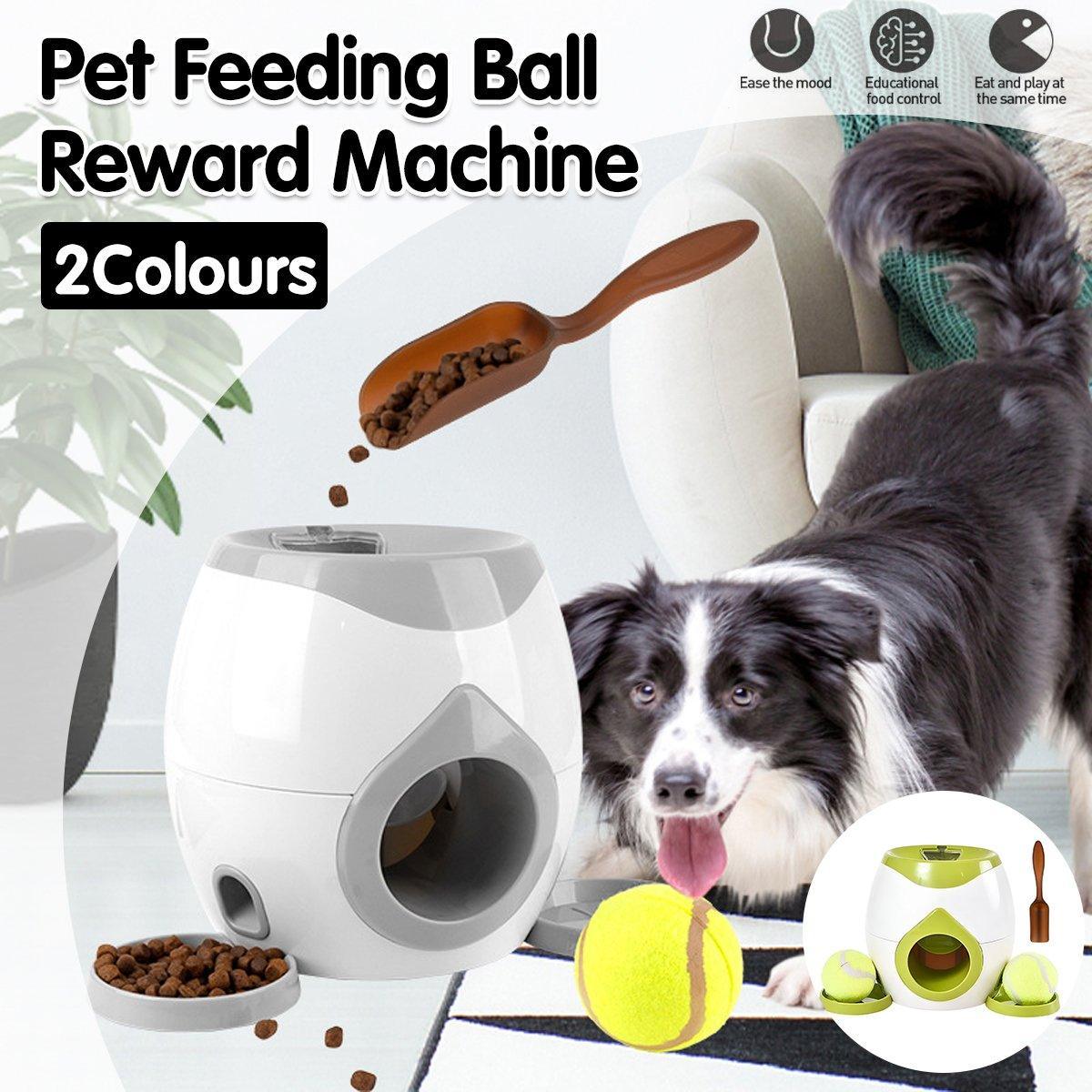 Interactive Dog Toy Tennis Feeder Machine for Training and Treat Rewar