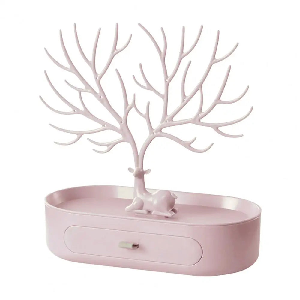Vibe Geeks Antlers Tree Tower Jewelry Display Stand for Ring Earrings