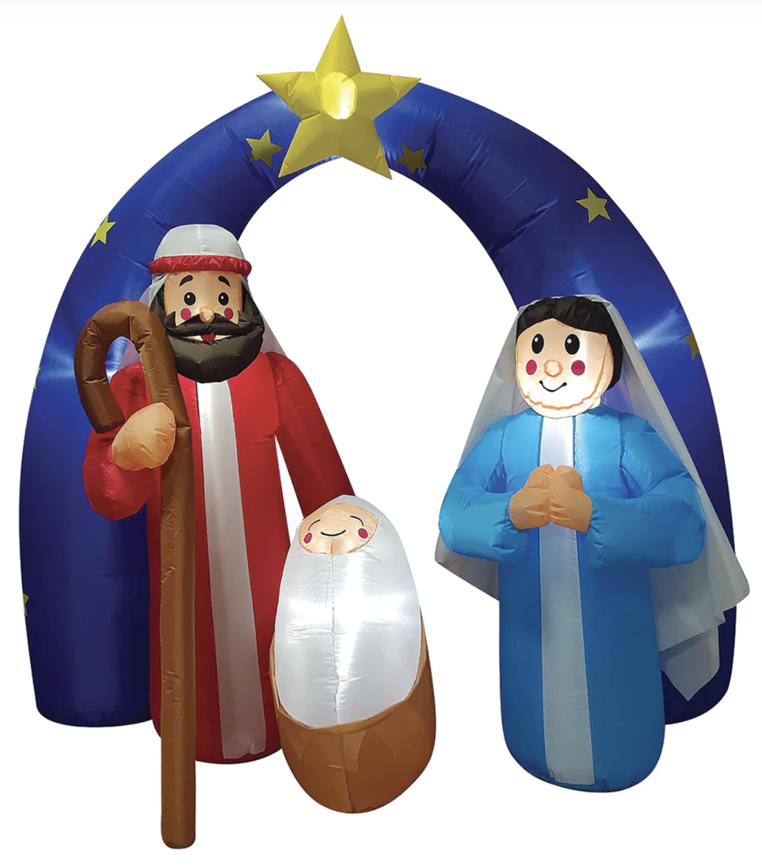 180cm Xmas Inflatable Christmas Decor Nativity Sence Jesus Christ Virg