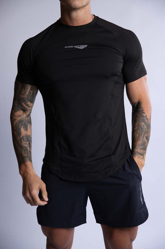 HARD HITTERS PRO-TECH PERFORMANCE TEE BLACK LARGE