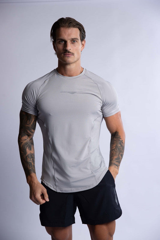 HARD HITTERS PRO-TECH PERFORMANCE TEE SILVER LARGE