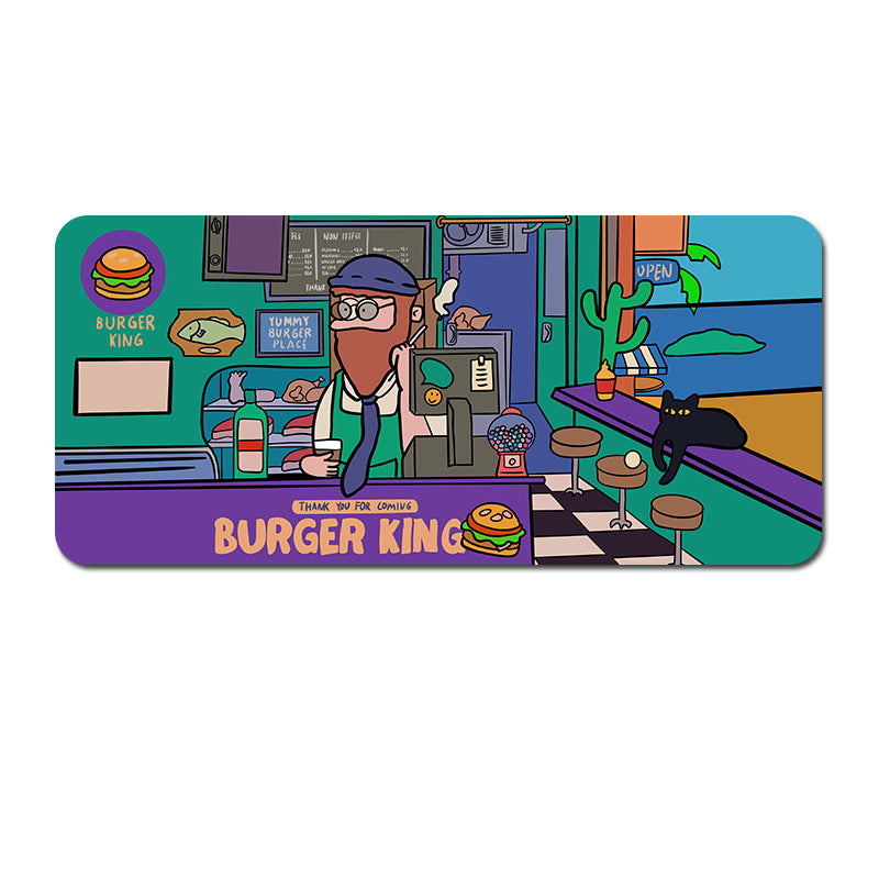 Extended Gaming Mousepad (90x40x0.4cm) - Big Beard Uncle Design, Stitc