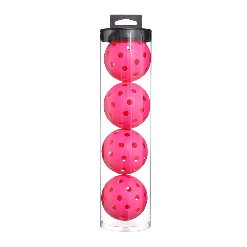 2 Tubes Pink Outdoor Pickleball Balls 4-Pack - Durable 40-Hole Design