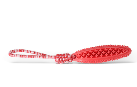 Red Star Long Olive Durable Cotton Rope Dog Toy Set (2-Pack) - Chew, T