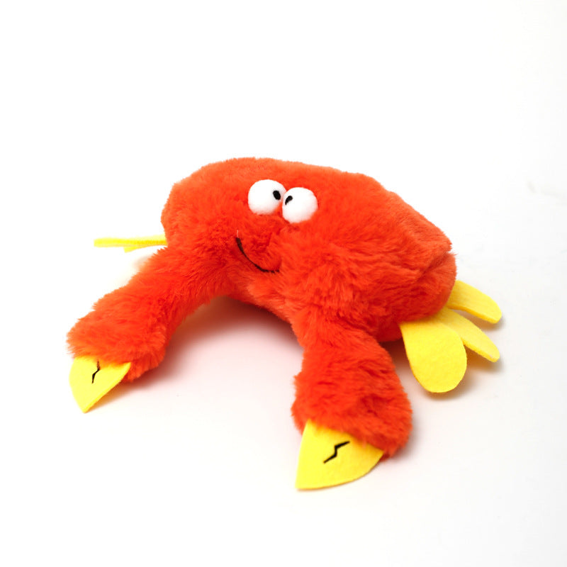 Crab Electric Flapping Plush Cat Toy with Sound - Realistic Self-Play