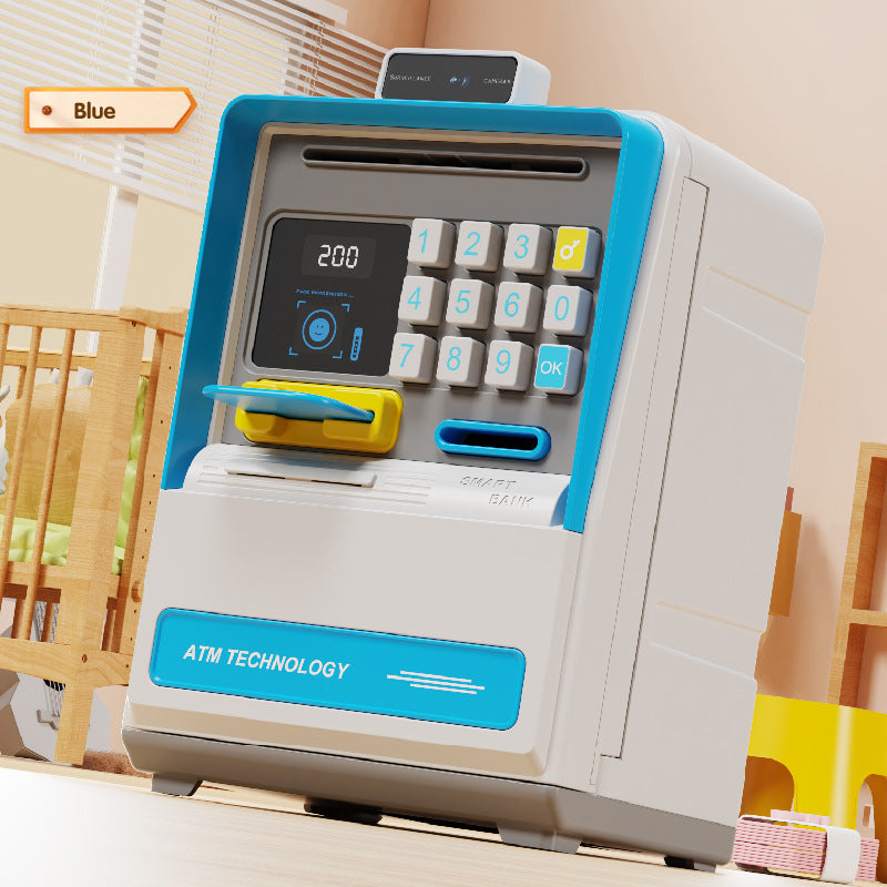 Kids Electronic ATM Piggy Bank with Simulated Facial Recognition & Pas