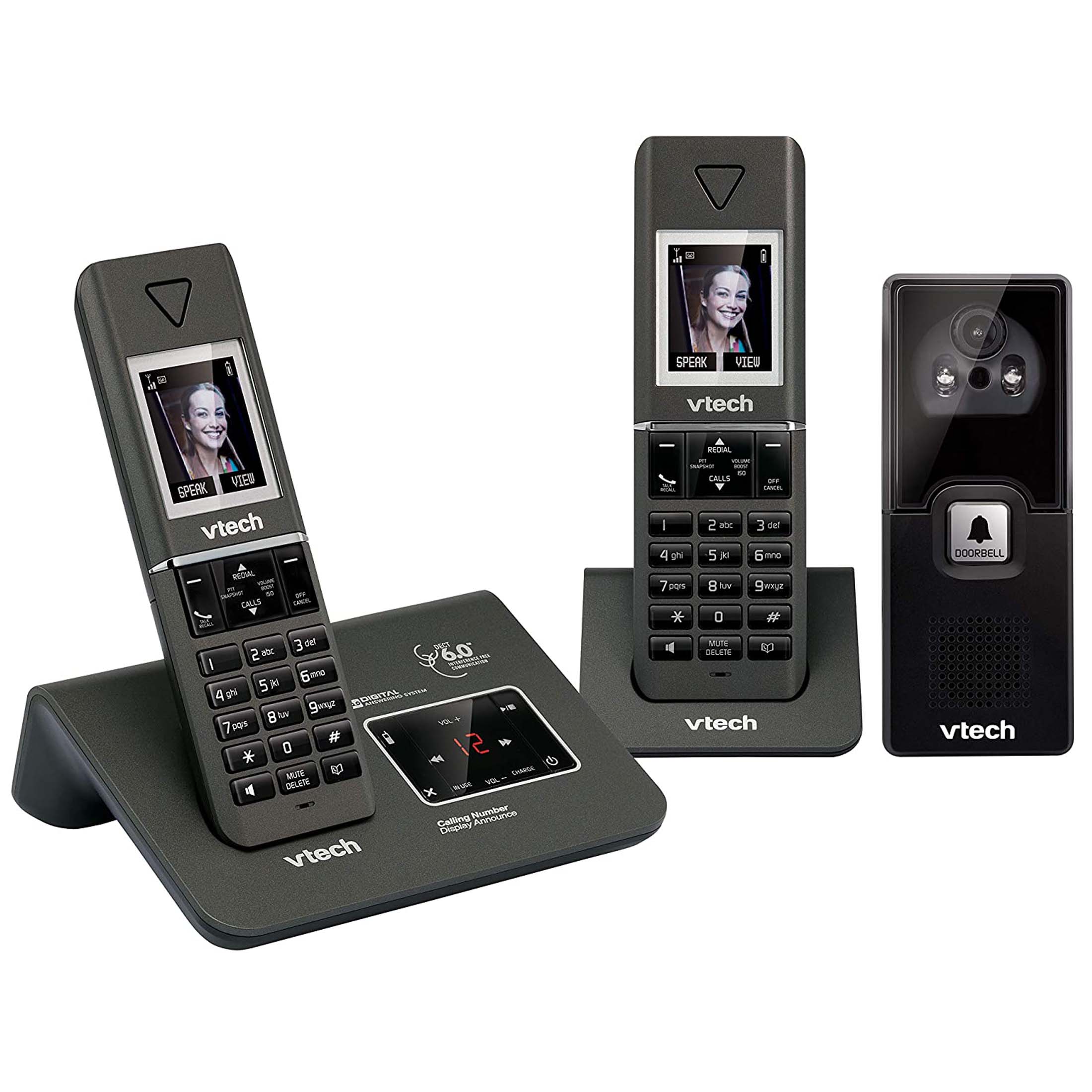 VTech 15951 Twin DECT 6.0 Cordless Home Phone w Video Doorbell Answeri