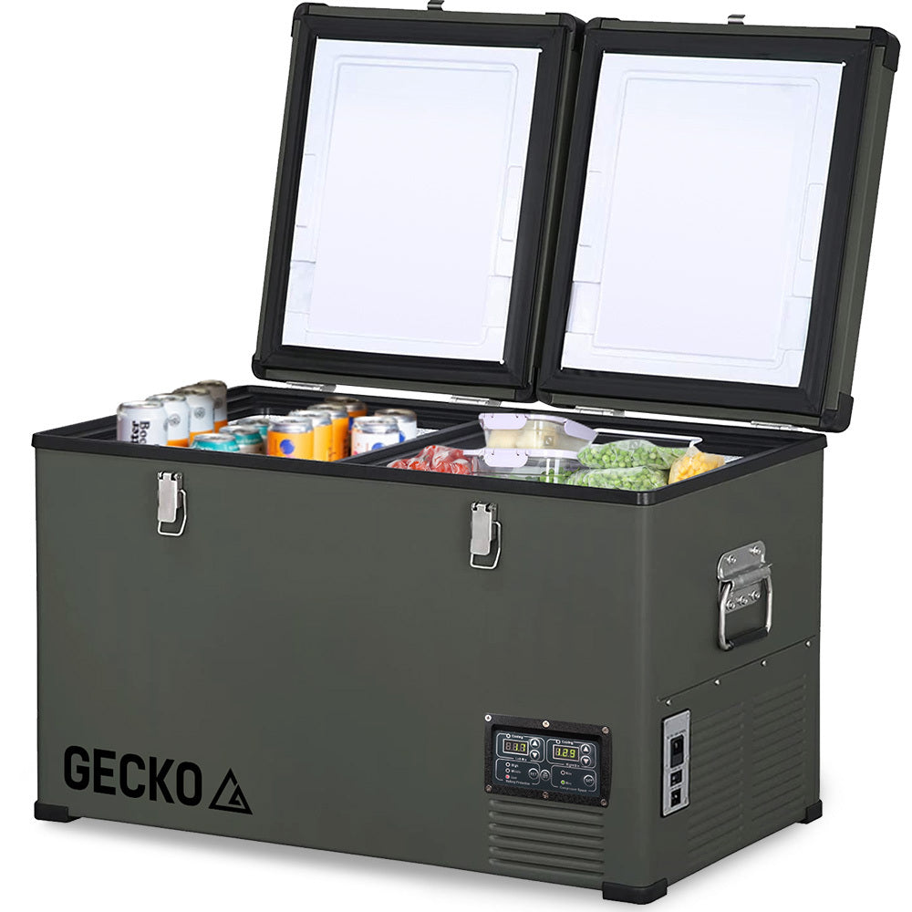 GECKO 92L Dual Zone Portable Fridge / Freezer, SECOP Compressor, for C