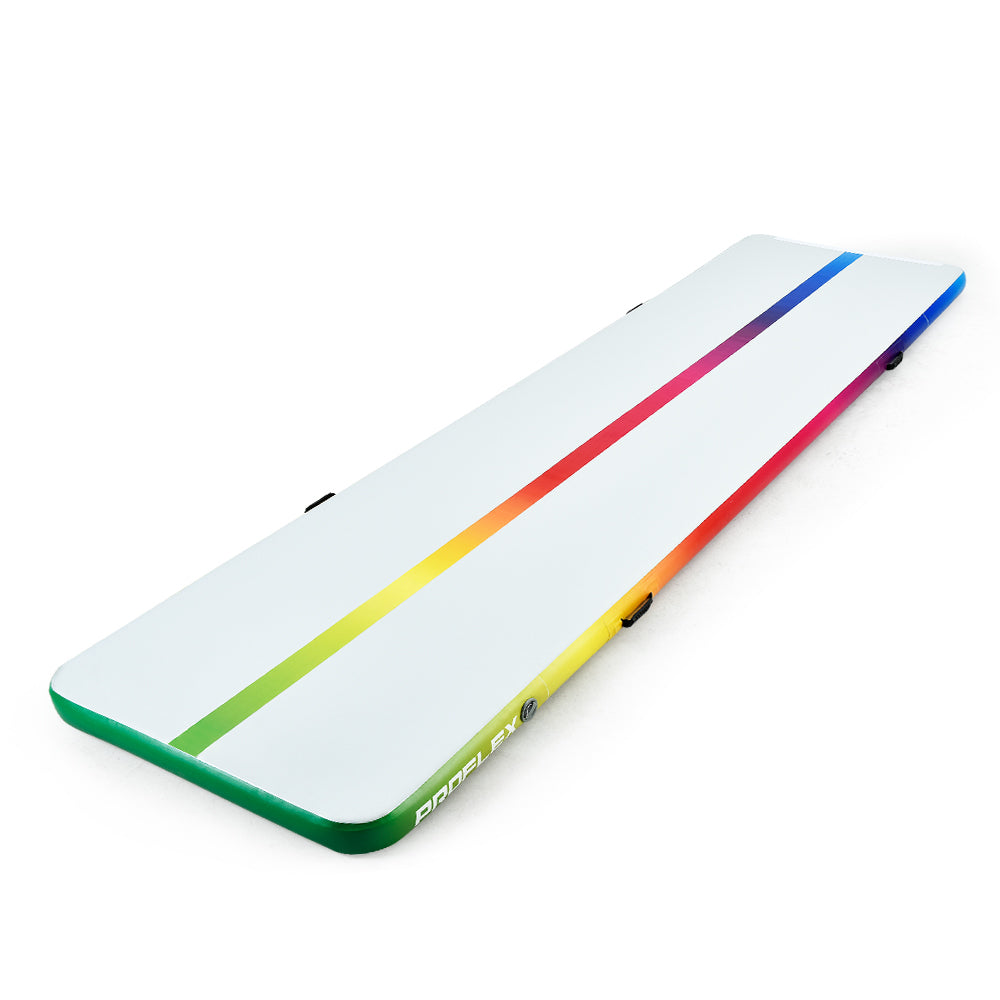 PROFLEX 300x100x10cm Inflatable Air Track Mat Tumbling Gymnastics, Mul