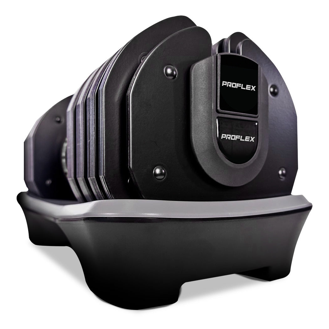 PROFLEX 2 x 25kg Adjustable Dumbbell Set Weights Dumbbells Home Gym Fi