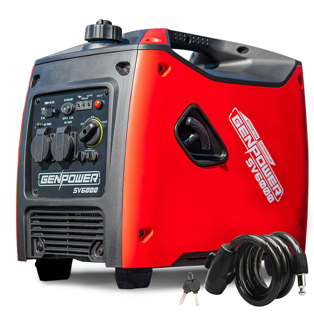 GENPOWER Inverter Generator 3.5kW Max 3.2kW Rated Pure Sine Wave Petro