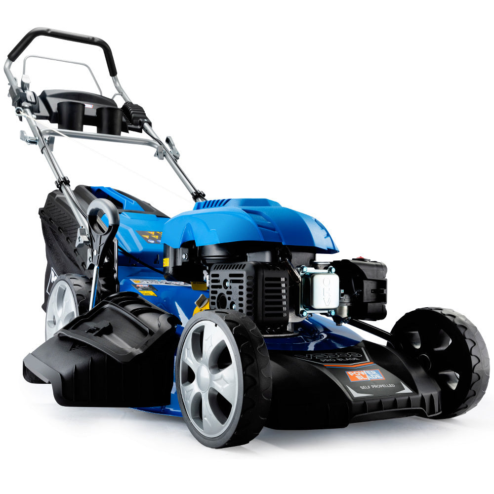 Powerblade Lawn Mower 20 225cc Petrol Self-Propelled Push Lawnmower 4-