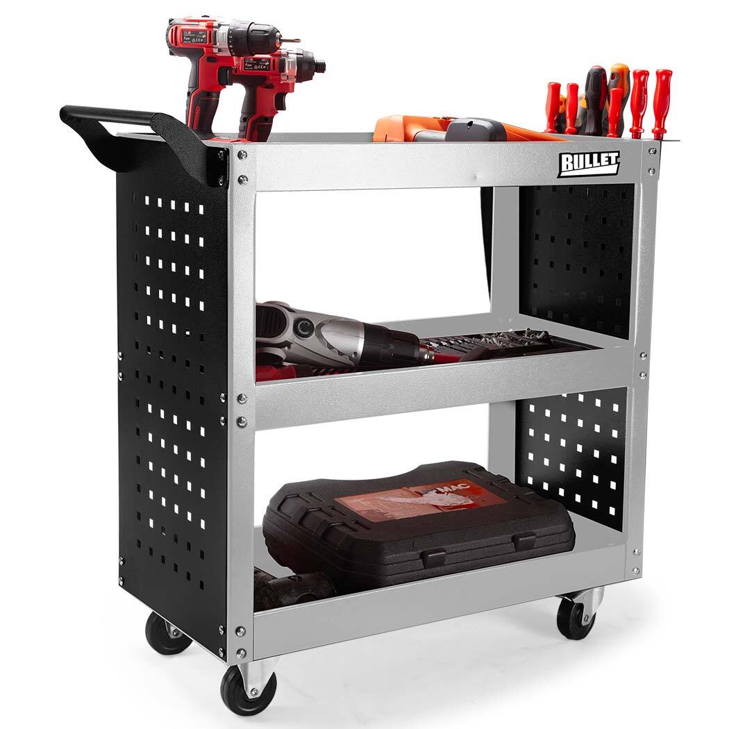 BULLET Tool Trolley Cart Workshop Trolly Mobile Storage Steel Portable