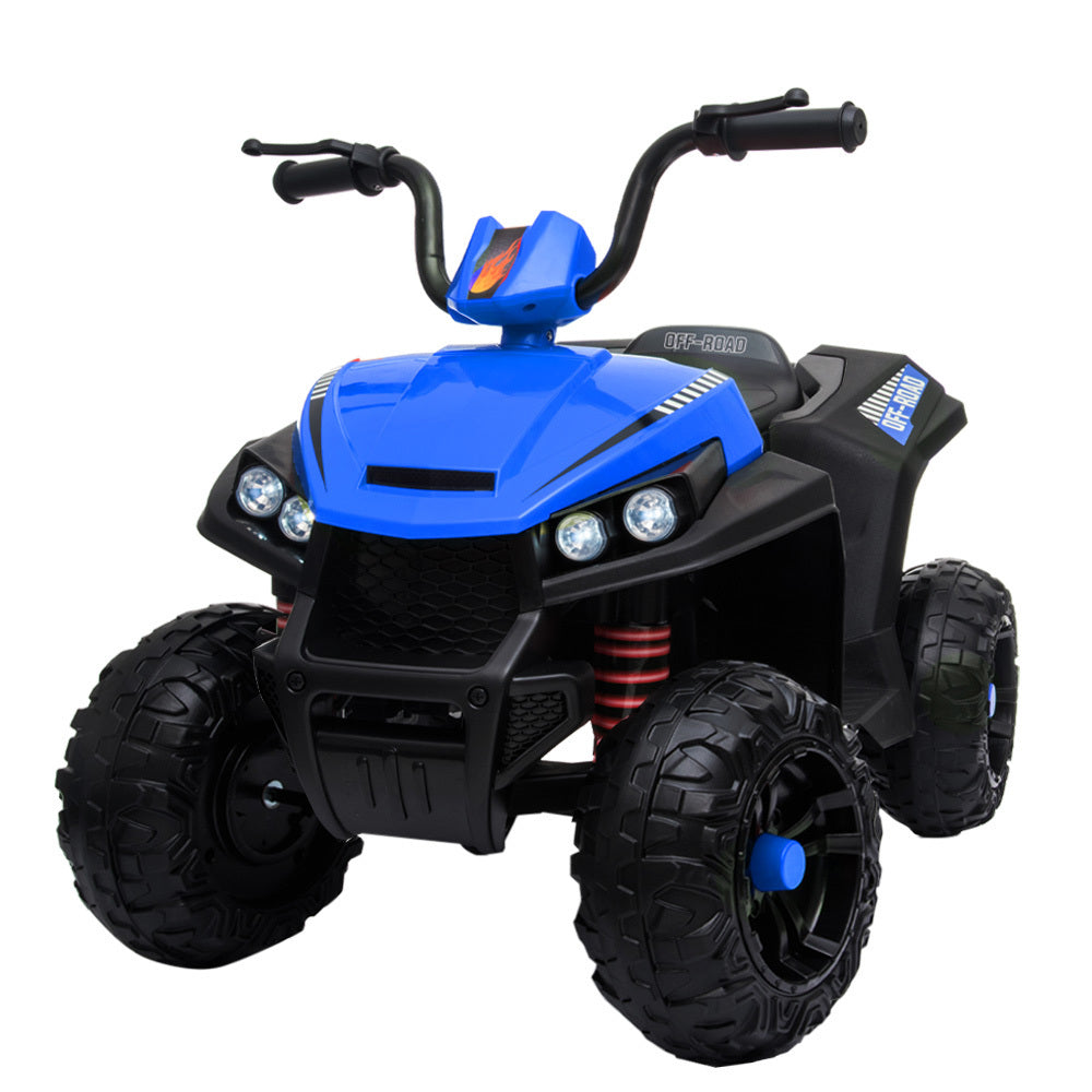 ROVO KIDS Electric Ride On ATV Quad Bike Battery Powered, Black and Bl