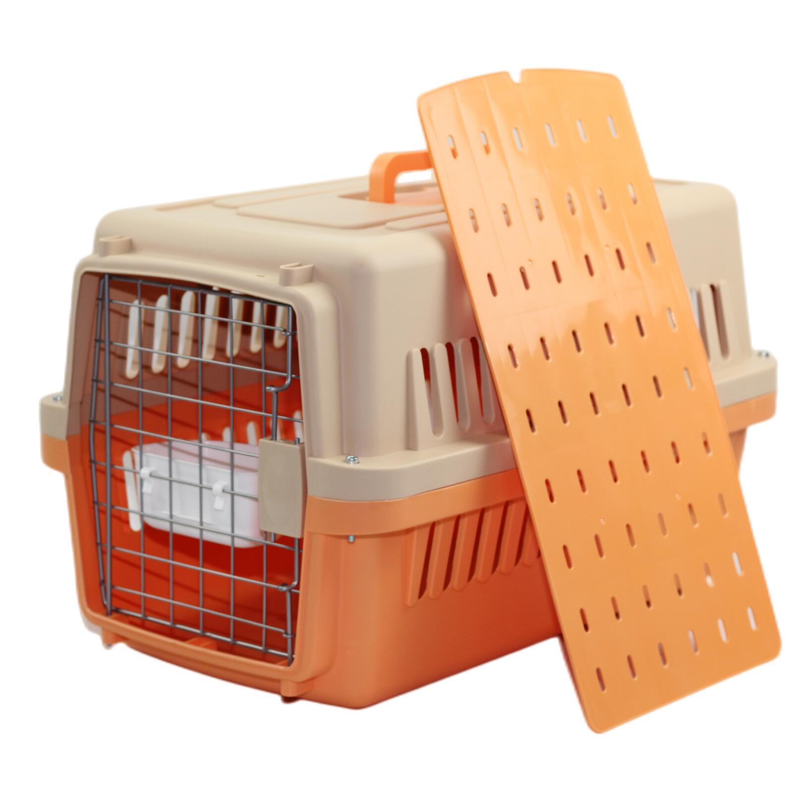 YES4PETS Medium Dog Cat Crate Pet Carrier Airline Cage With Bowl & Tra