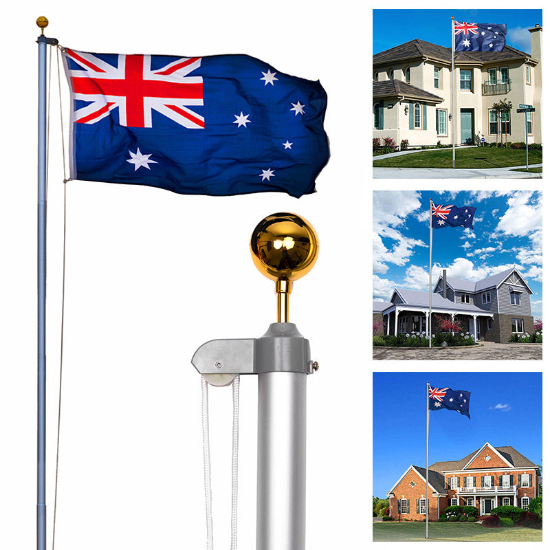 6.2M Australia Sectional Flag Pole Kit Australian Outdoor Aussie Flags