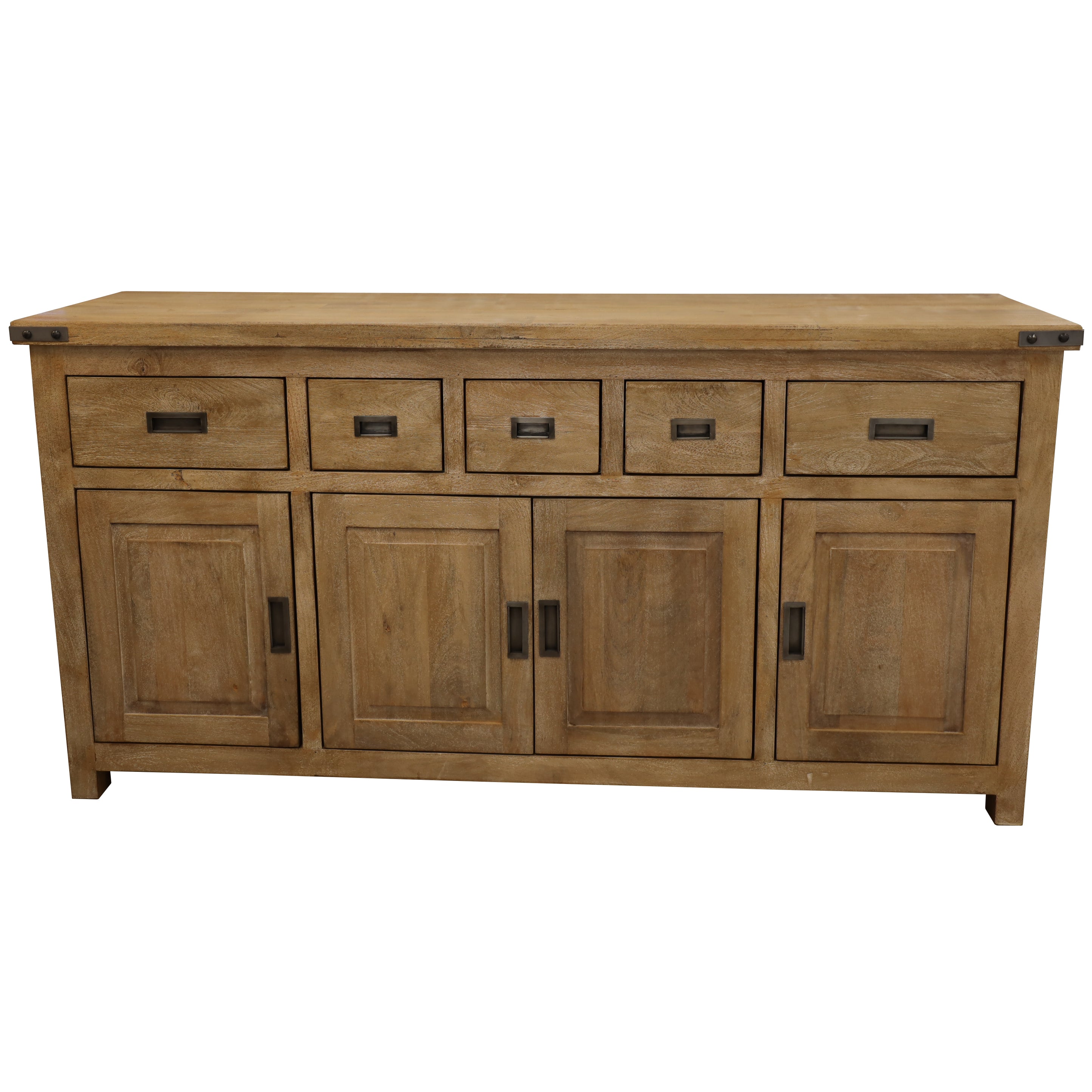 Gloriosa Buffet Table 180cm 4 Door 5 Drawer Solid Mango Timber Wood