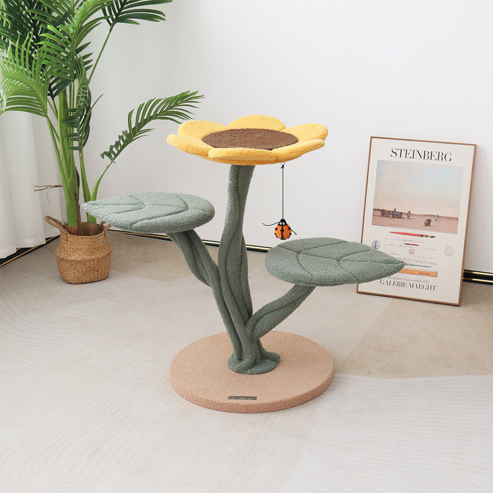 Cmisstree 3 Level Sunflower Cat Tree